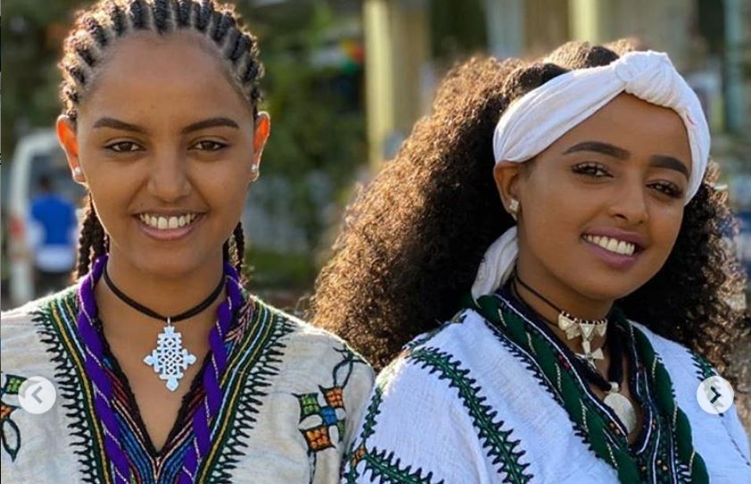 The beautiful Addis lem Getaneh and Nardos Adane celebrating Timket at Gonder – Mereja